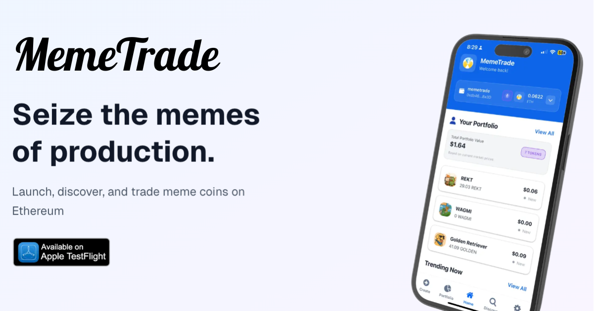 MemeTrade - Create, trade, and share memecoins.